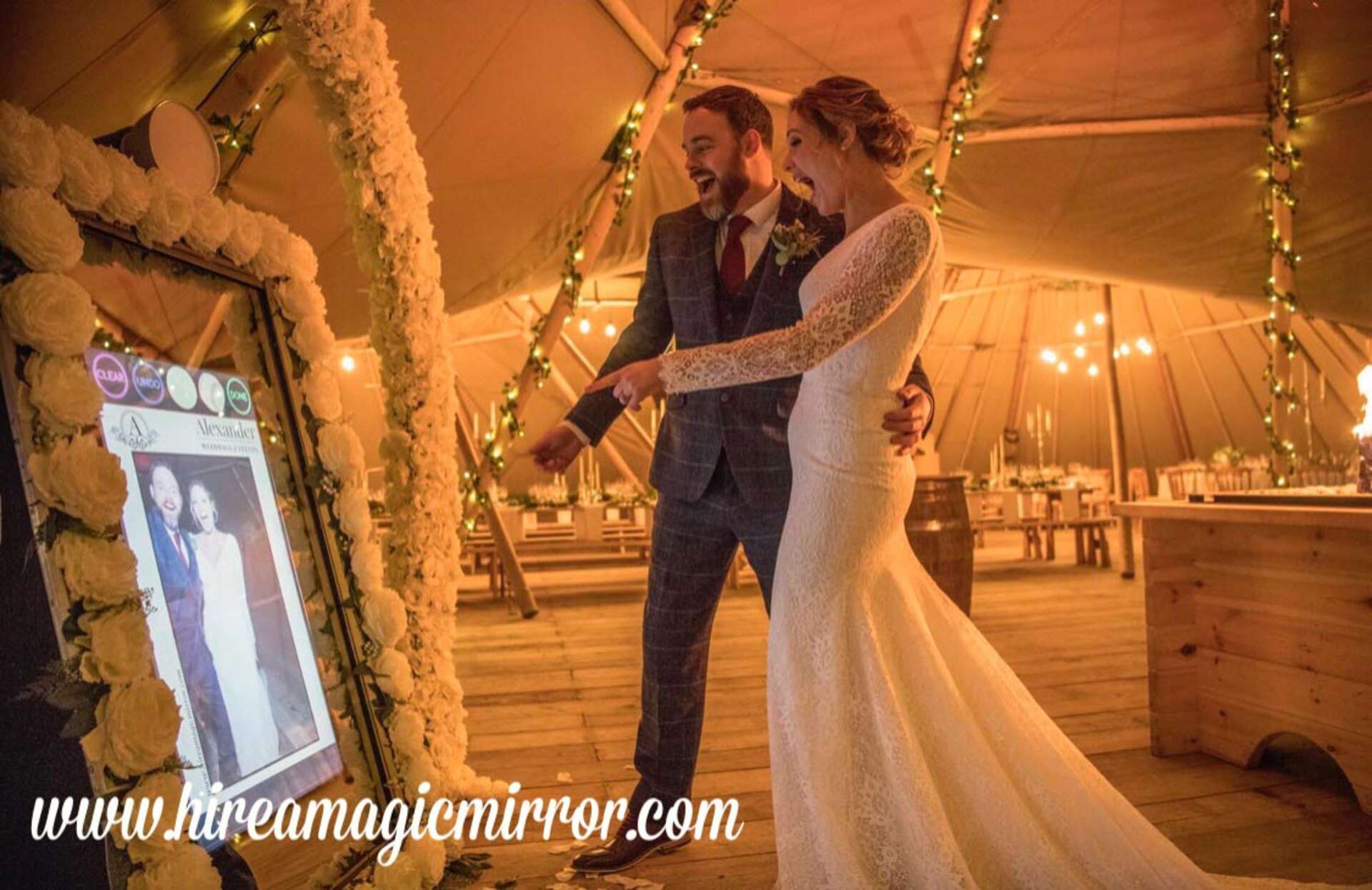 Hire a Magic Mirror or Flower Wall